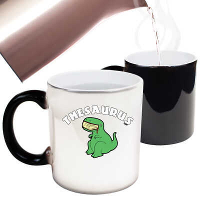 Thesaurus Dinosaur Funny Mugs Novelty Colour Changing Mug GIFT BOXED ...
