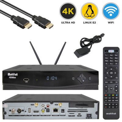 Mutant HD66 SE 4K UHD Linux E2 PVR WiFi HDMI CA 1x DVB-S2X/C/T2 Combo ...