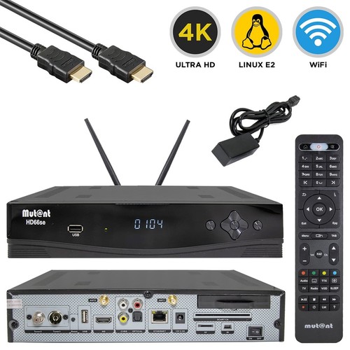 Mutant HD66 SE 4K UHD Linux E2 PVR WiFi HDMI CA 1x DVB-S2X/C/T2 Combo ...