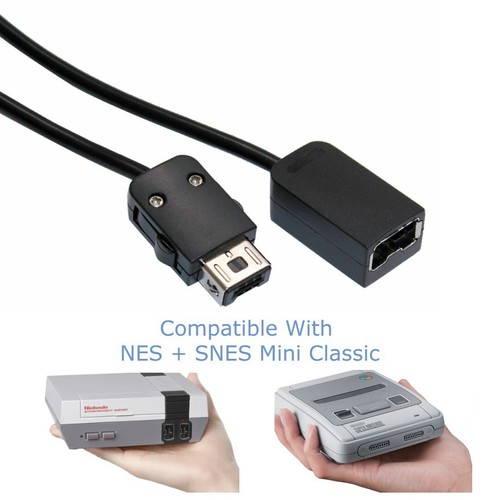 Nintendo SNES & NES Mini Classic Controller Extension Cable Cord Lead 1 ...