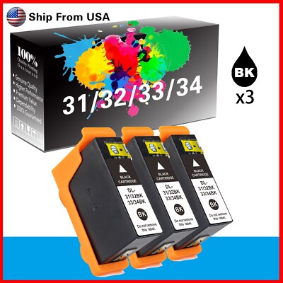 3-Pack Compatible Dell 31 32 33 34 Ink Cartridge for V525W V725W ...