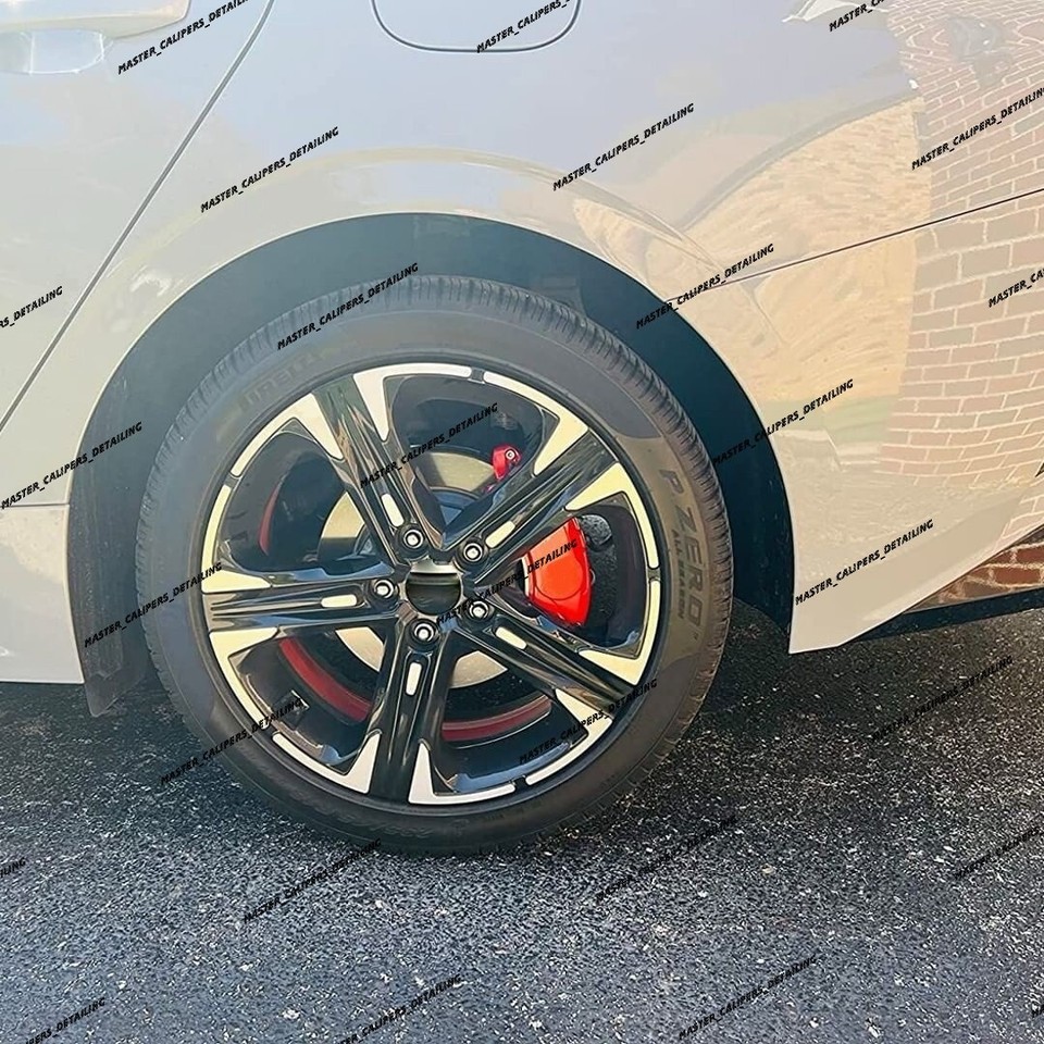 Red Kia K5 Custom metal made caliper covers for Kia K5 GT Telluride ...