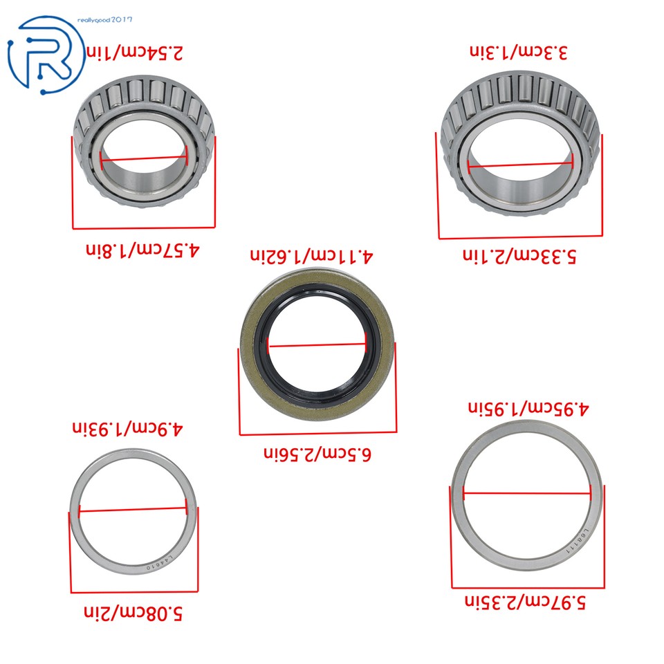 4 Set For 3500Lb Axle #84 Spindle Trailer Wheel Hub Bearings Kits ...