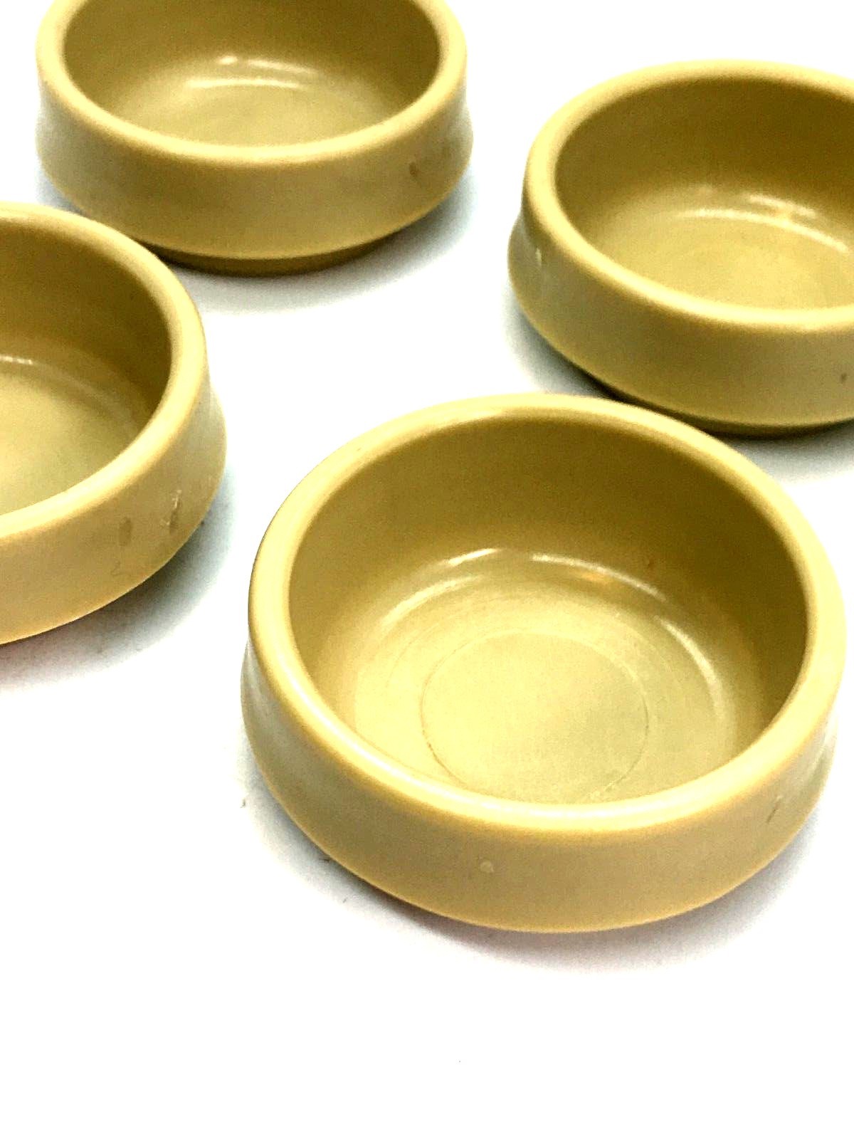 CASTOR CUPS 50mm cream strong caster floor protectors / carpet glides ...