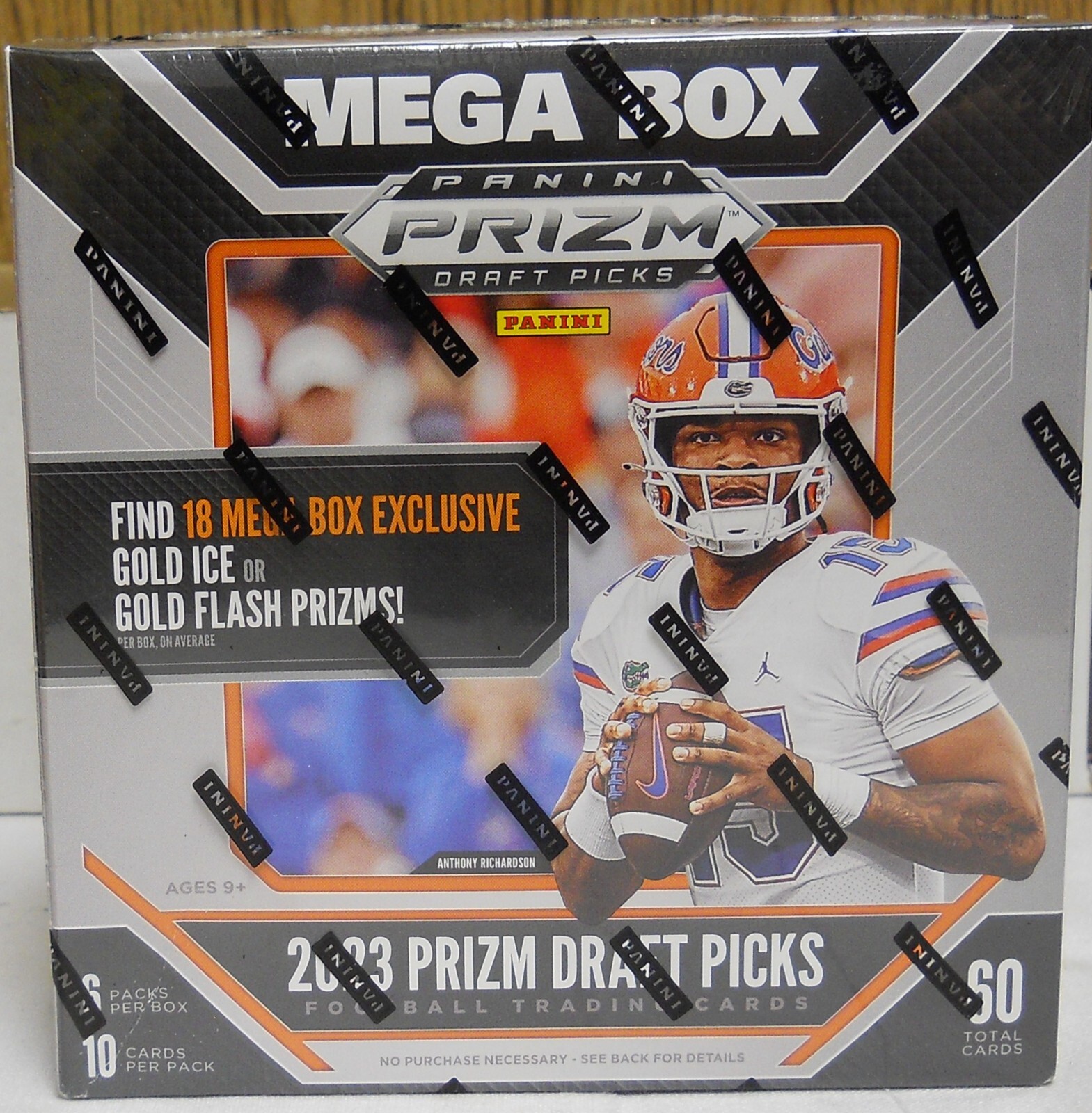 2023 Panini Prizm Draft Picks Football Mega Box Gold Ice/ Gold Flash ...
