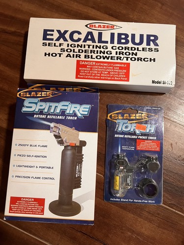 BLAZER EXCALIBUR SOLDERING IRON, B LAZER SPITFIRE TORCH AND BLAZER ...