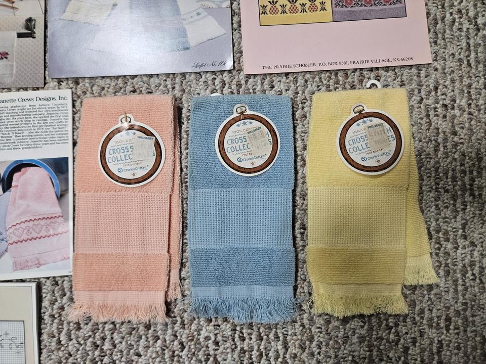 Charles Craft Fingertip Counted Cross Stitch Towels Leaflets Hand Towel ...