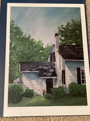 Art Print Signed Watercolor Painting White House Shadow Plantation ...