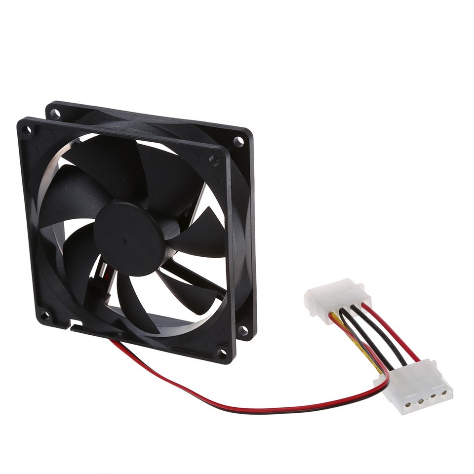 DC 12V 4 Pin Black Plastic PC Cooling Fan 90mm x 90mm x 25mm D8H47079 ...