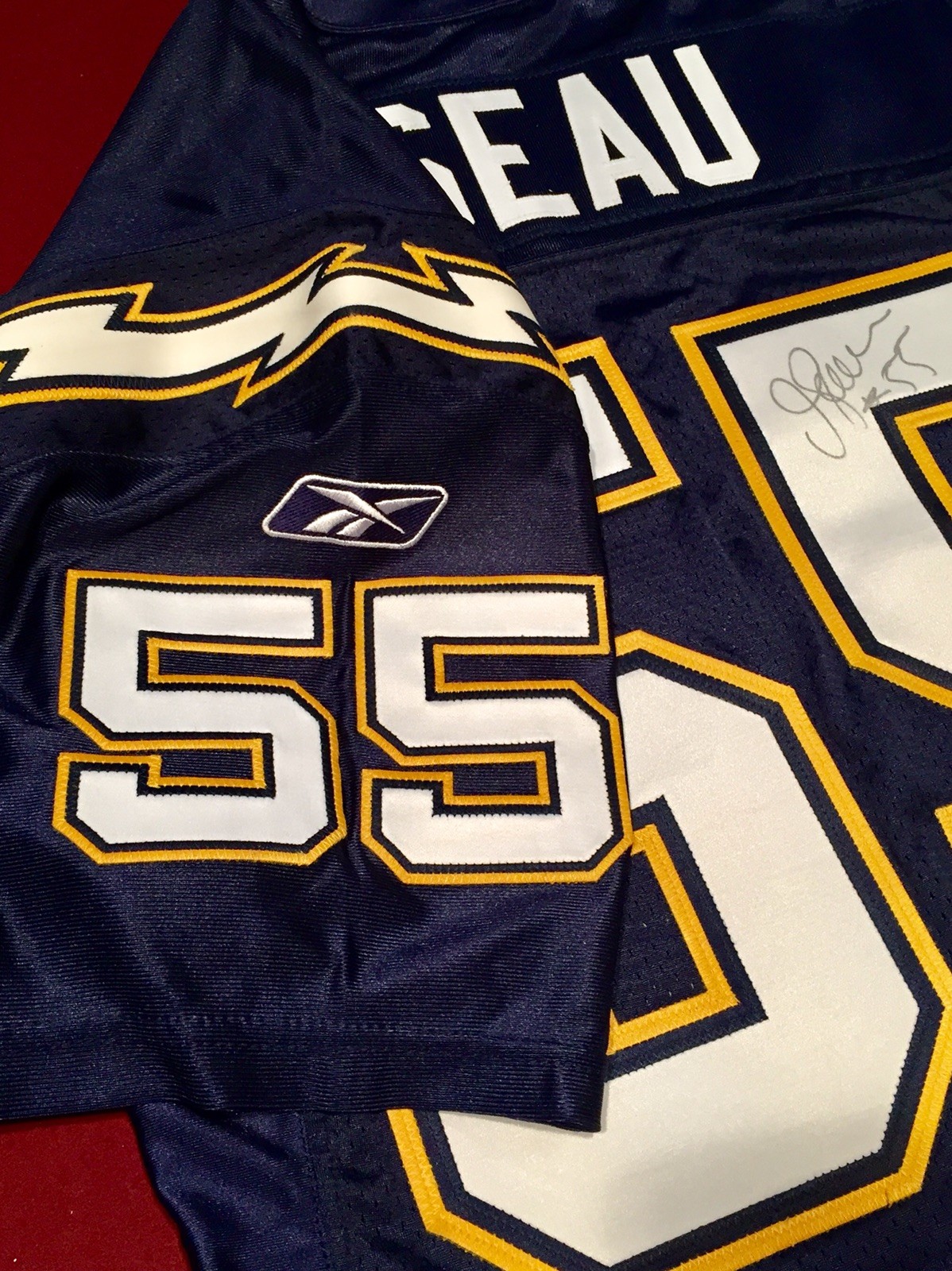 Junior Jr. Seau Team Issued Signed Chargers Pro NFL Game Jersey NFL/PSA ...