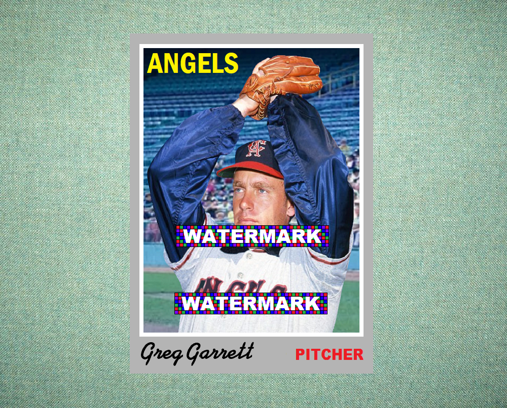 Greg Garrett California Angels 1970 Style Custom Baseball Art Card | eBay