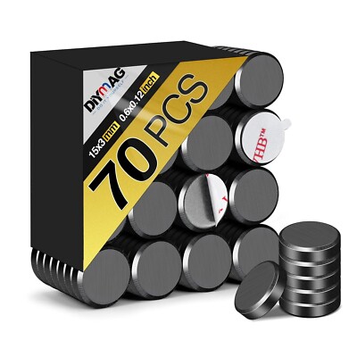70Pcs Small Ceramic Magnets for Crafts, round Disc Magnets with ...
