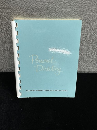 Vintage 1960s Personal Directory New England Bell telephone address ...