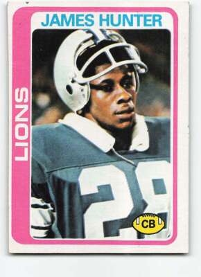 1978 Topps #389 James Hunter EX Excellent Lions 115402 | eBay