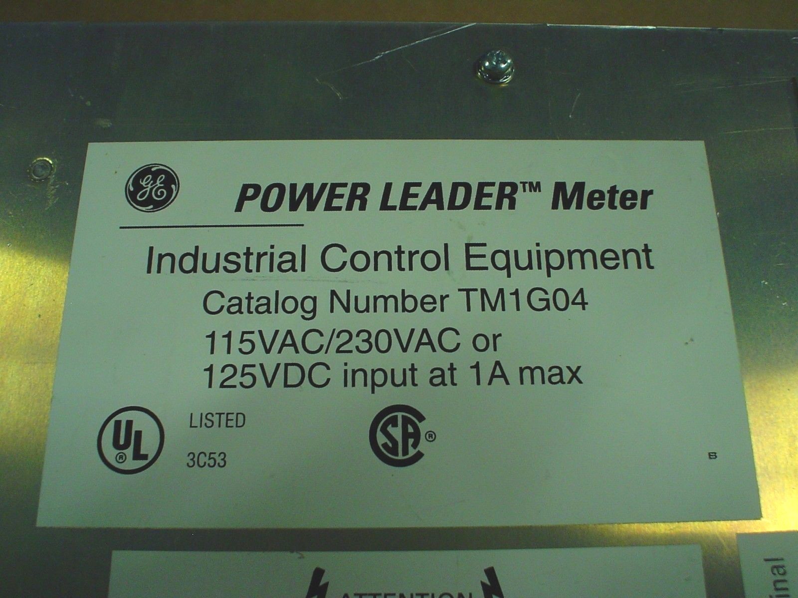 GE Power Leader Meter TM1G04 with Waveform | Grelly USA