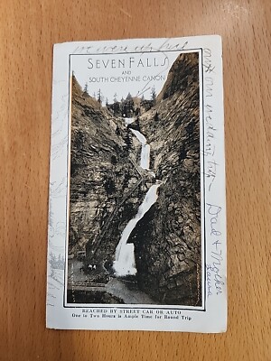 Vintage Travel Brochure Seven Falls - South Cheyenne Canon - Colorado ...