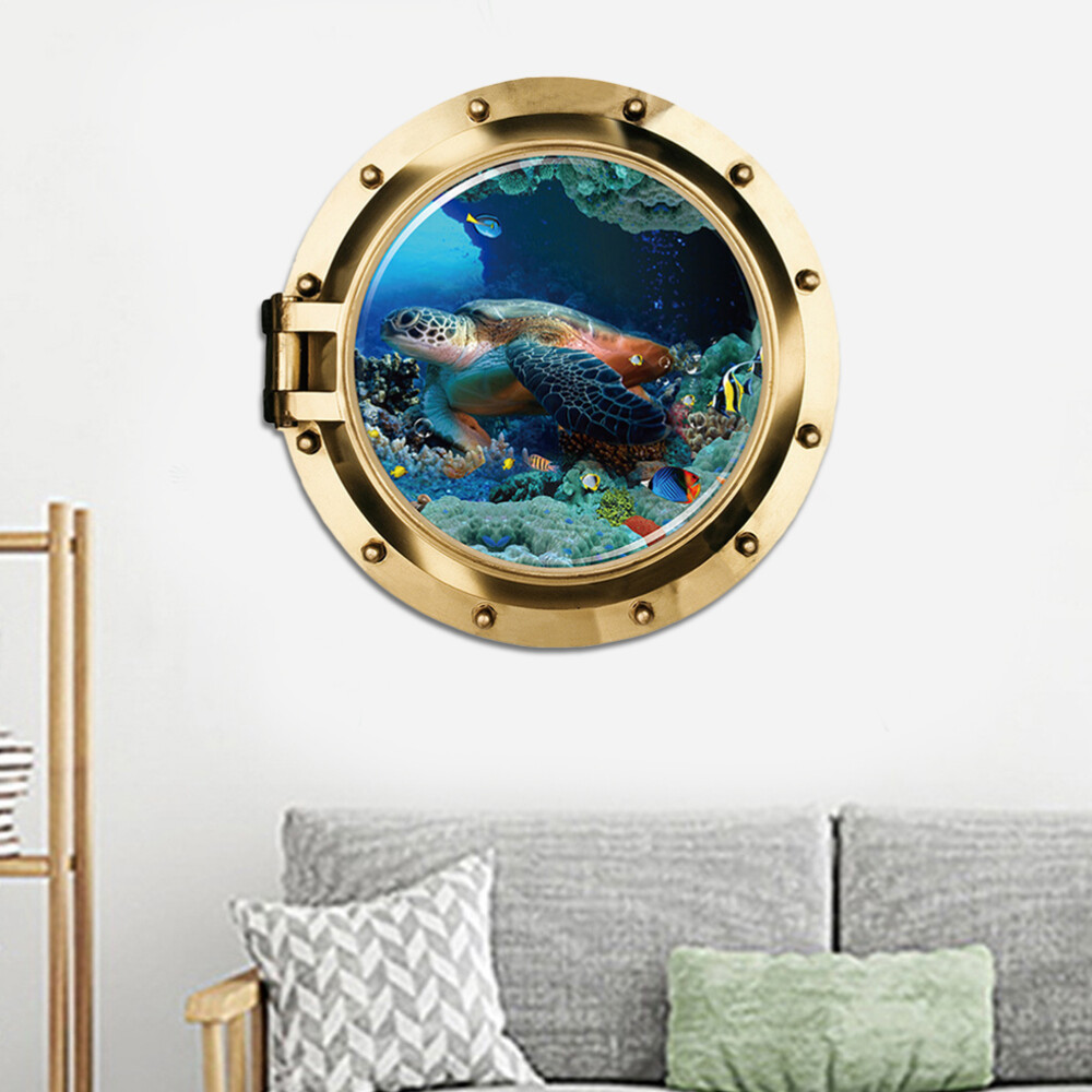 Sticker for Bedroom Window Home Decoration Turtle Submarine | eBay