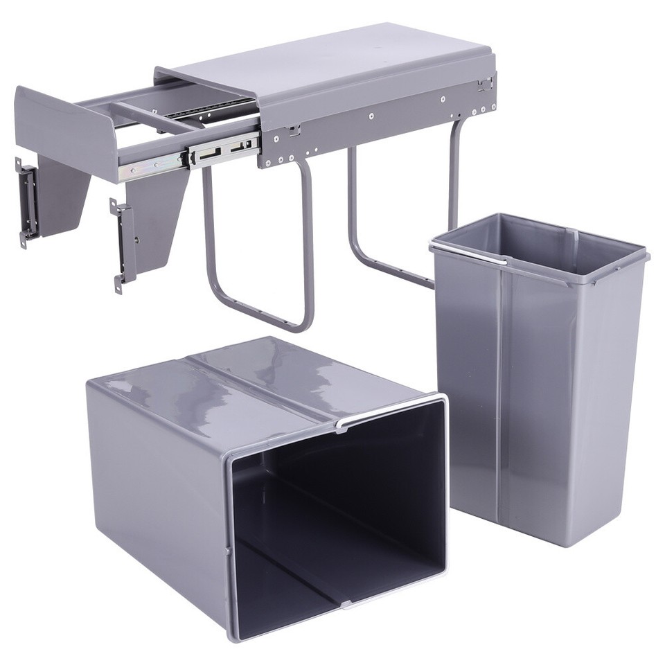 Pull Out Recycle Bin Kitchen Waste Bin Soft Close Cabinet Doors 300mm ...