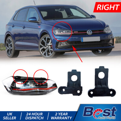 HEADLAMP HEADLIGHT BRACKET TAB REPAIR KIT RIGHT SIDE FOR VW POLO 16-ON ...