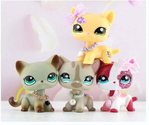 4pcs Pet Shop LPS Shorthair Cat 2291 391 468 1962 with lps Accessories ...