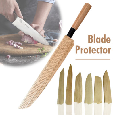 Magnetic Kitchen Knife Scabbard Wooden Knife Blade Cover Protective ...