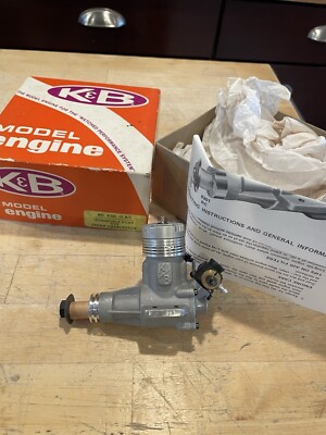 K&B .15 Vintage RC Airplane glow engine Schneurle Port w/ Perry Carb ...