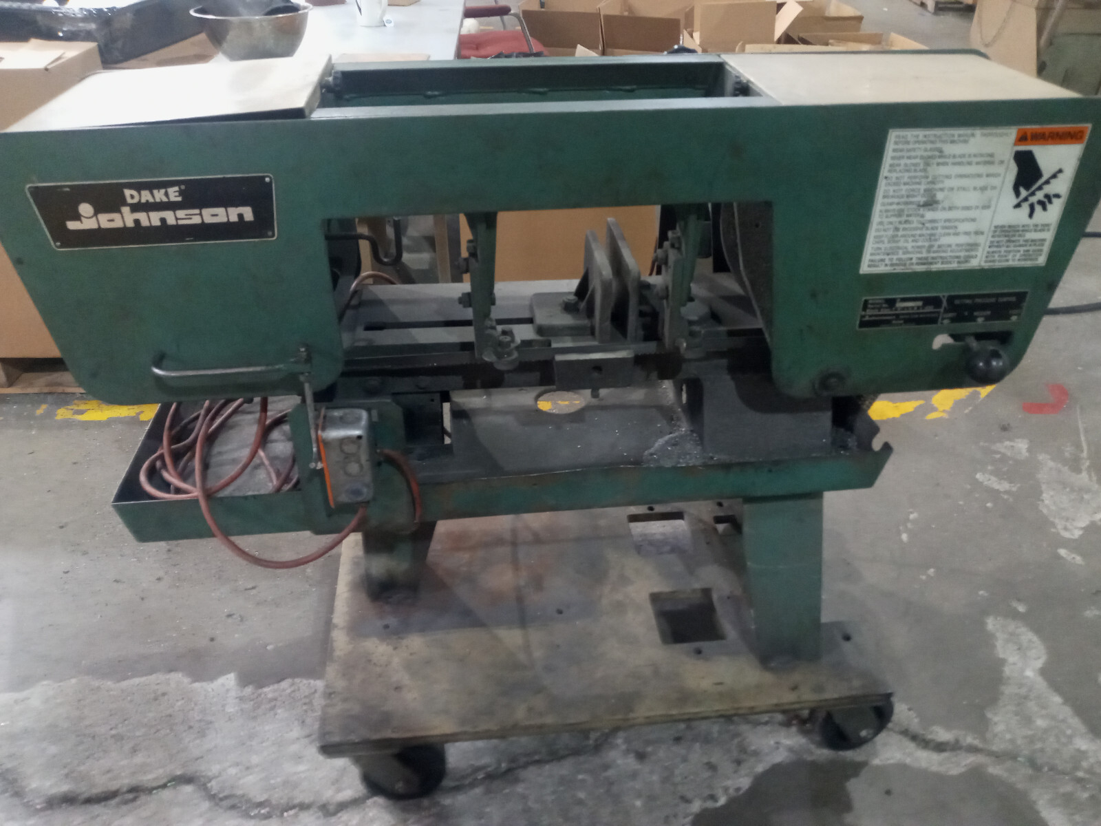 Dake Johnson Model R Horizontal Band Saw, Used Working Condition MAKE ...