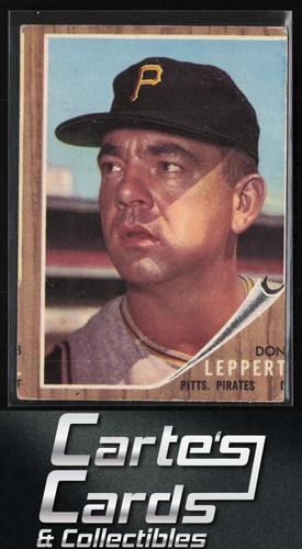 Don Leppert 1962 Topps #36 Pittsburgh Pirates RC Rookie | eBay