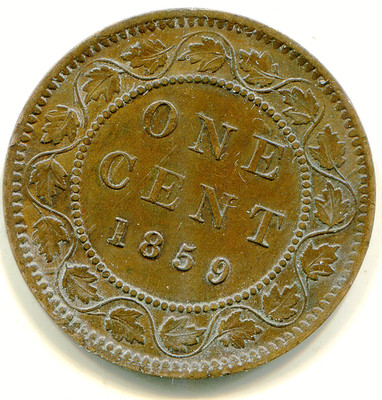 Canada Large Cent 1859 Narrow 9 KM-1 pretty HG coin lotdec3846 | eBay