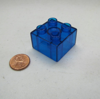 Lego Duplo Clear Blue Translucent 2X2 Shimmery Block Specialty | eBay