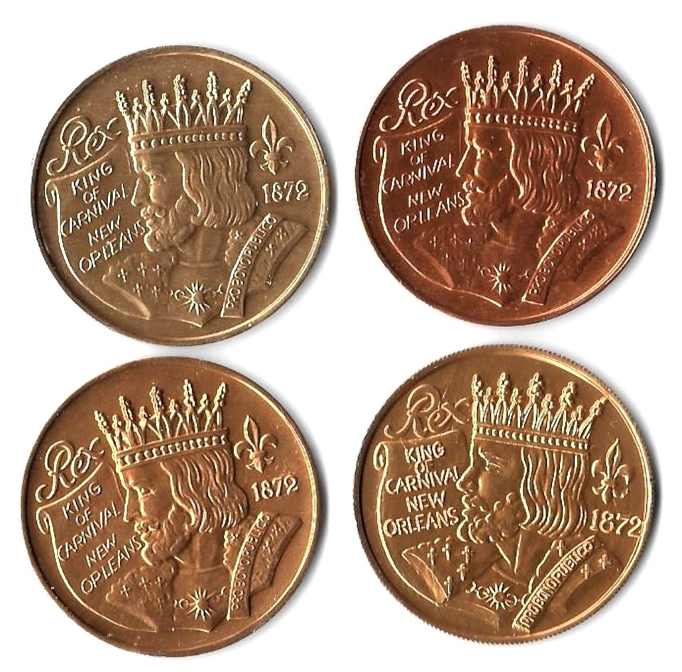 NEW ORLEANS MARDI GRAS, KREWE OF REX, KING OF KARNIVAL 4 Doubloons. 2H4.3 | eBay