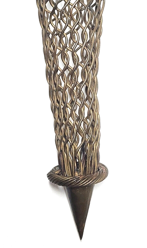 RARE PAIR Antique French Woven Chainmail Brass Wall Pockets Ooh La La ...