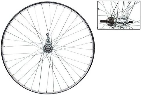 WheelMaster Rear Bicycle Wheel, 26x2.125 Chrome Coaster Bike 12g spoke ...