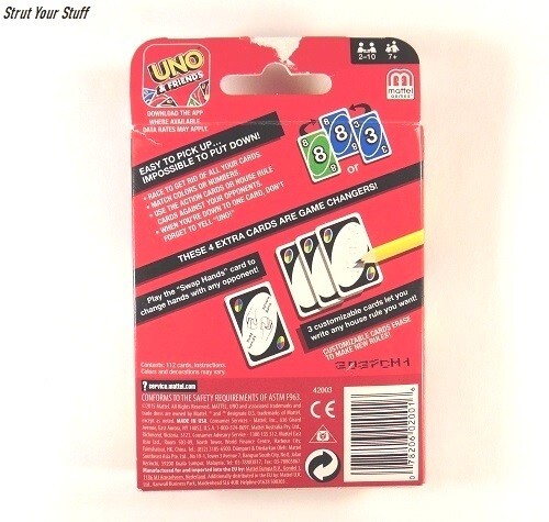UNO CARD GAME with Customizable Wild Cards! 2-10 PLAYERS . Open box ...