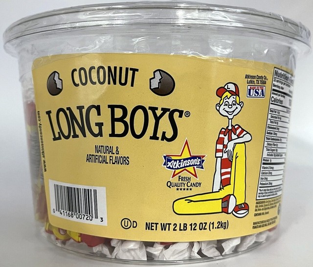 Atkinson Candy Long Boys Coconut Tub - Creamy Caramels Real Flakes ...