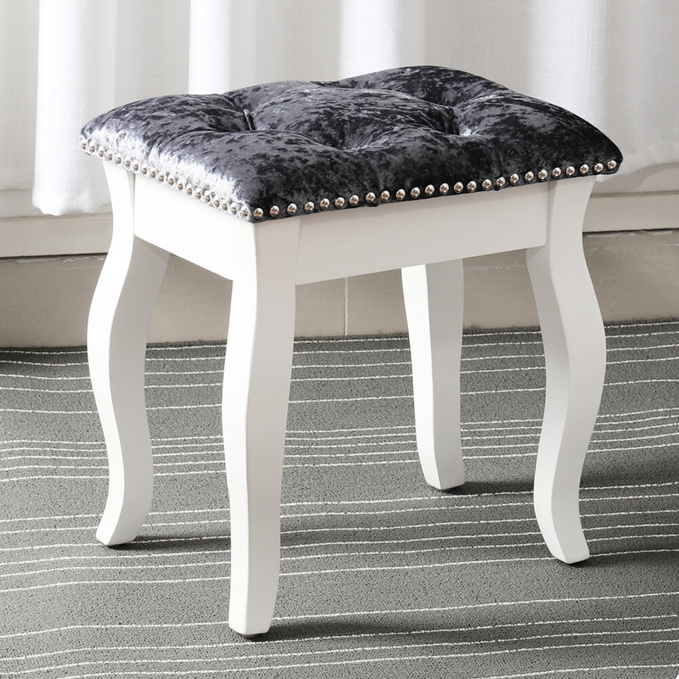 Velvet/Fabric Dressing Table Chair Vanity Stool Piano Stool Dining ...