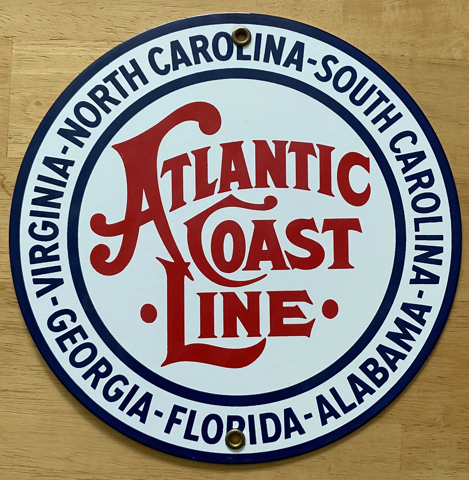 Atlantic Coast Line Ande Rooney Railroad Sign Metal Porcelain Sign 9 ...
