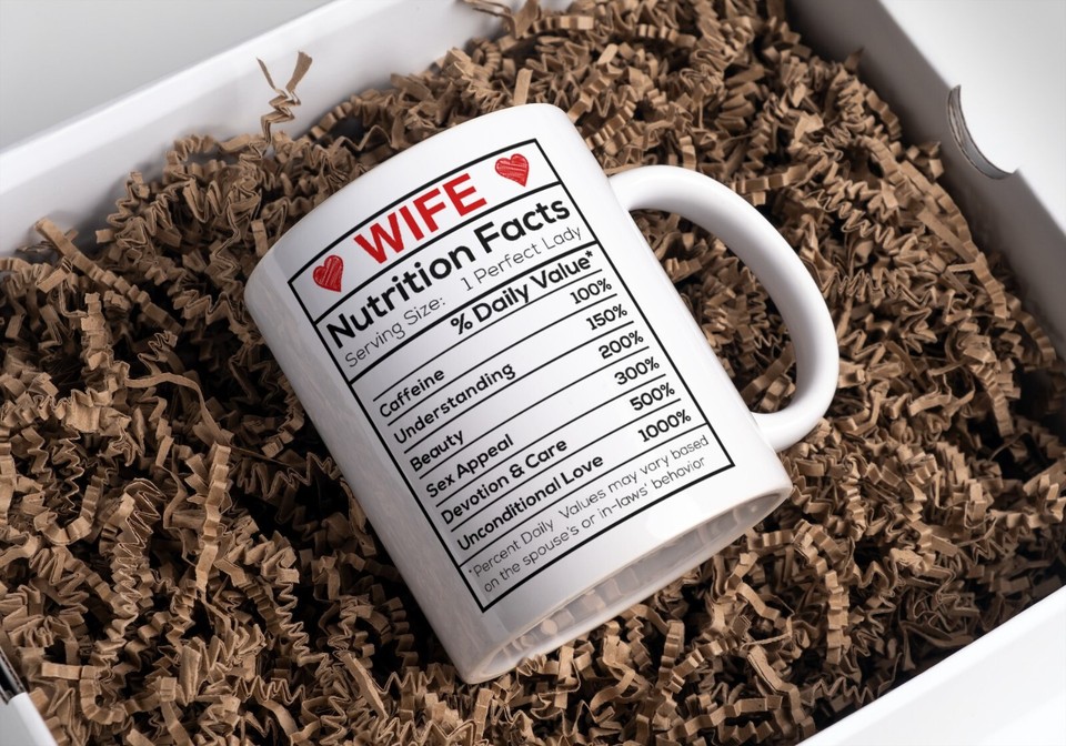 Funny Wife Nutrition Facts Coffee Mug – Perfect Gift for Wife, Birthday ...
