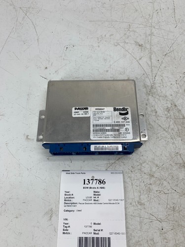 Paccar Electronic ABS Brake Control Module ECM Q27-6040-1901 30 day ...