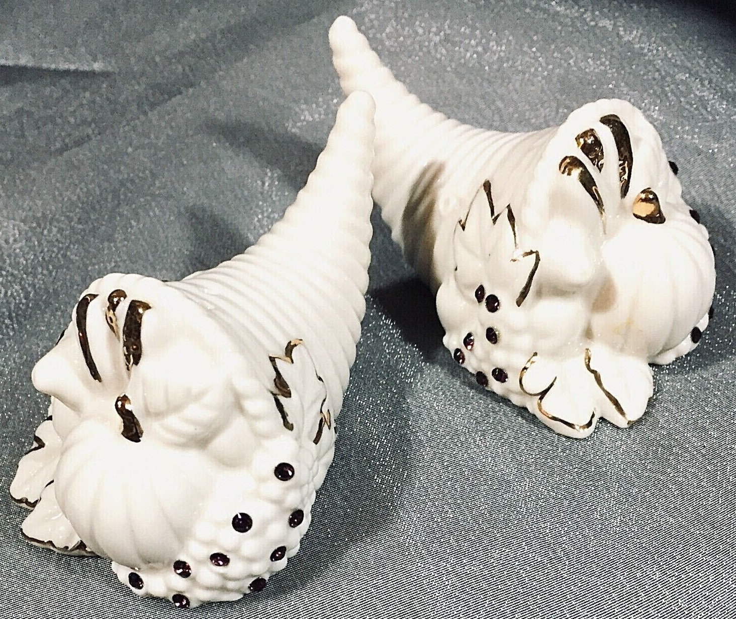 NEW LENOX Shakers Cornucopia Porcelain Salt Pepper Fall Thanksgiving ...