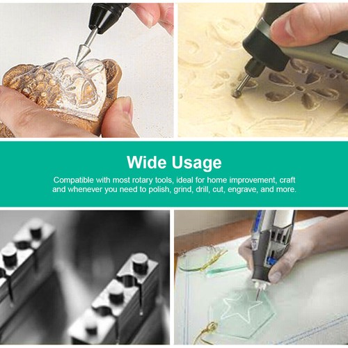 90Pcs Diamond Burr Bits Drill Set RotaryTool Accessories Kit For Dremel ...