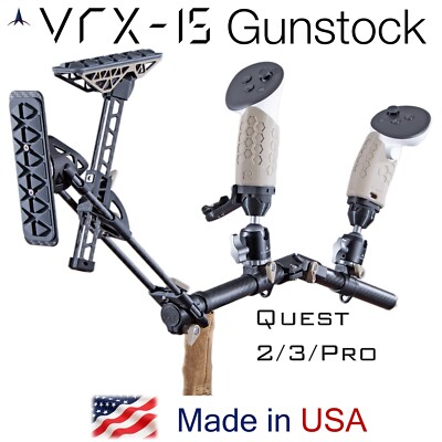 VRX-15 FDE VR Gunstock Magnetic Rifle Stock Pistol for Quest 3 Quest 2 ...