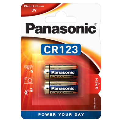 CR123 Batteries CR123A 123 3V Lithium Photo Camera Panasonic 2 Pack ...