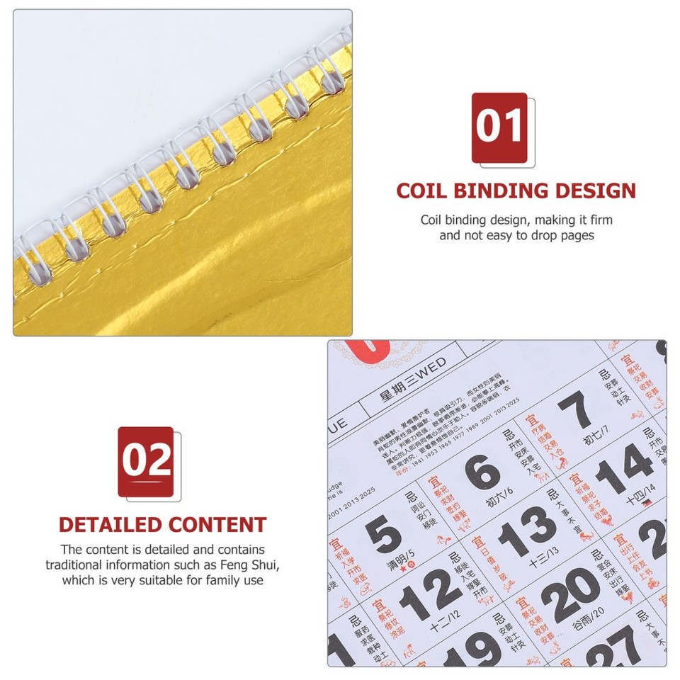 10 Pcs 2022 Chinese Calendar Exquisite Tradition Chinese Calendar Year ...