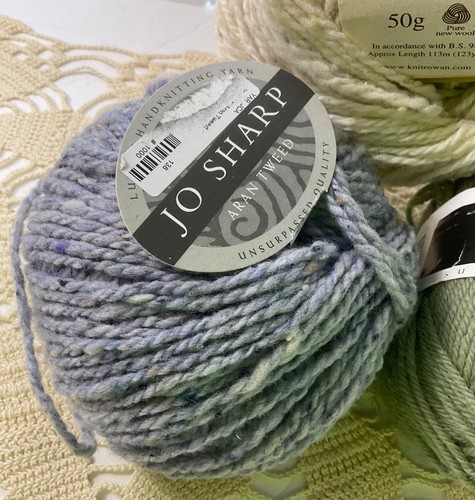 Jo Sharp/Rowan Yarn Lot of 3 Green, Cream, Blue Vintage Wool | eBay