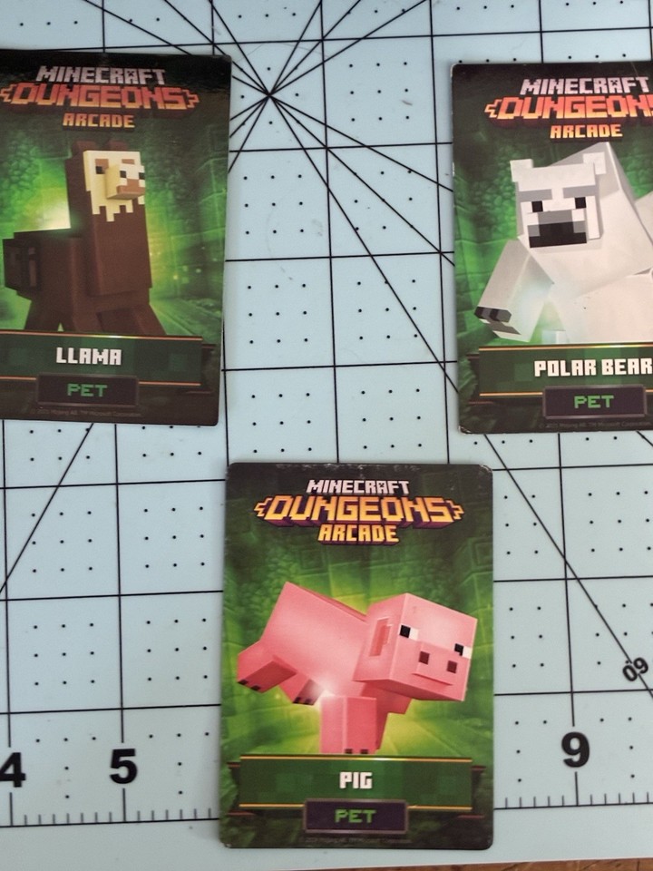 minecraft dungeons cards LOT OF 33!! *Great Condition*CHECK DESCRIPTION ...