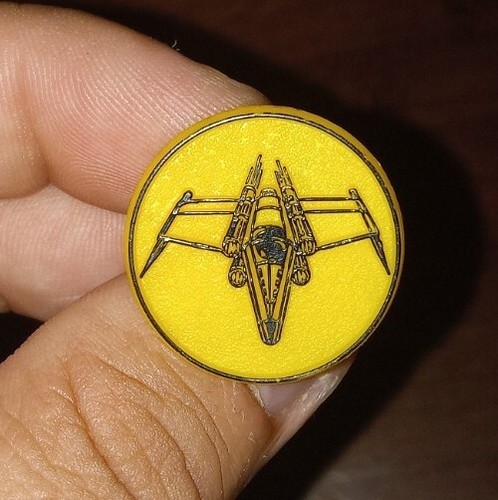 Star Wars X-Wing Fighter Arcade Prize Child Ring Yellow Hong Kong MADE ...