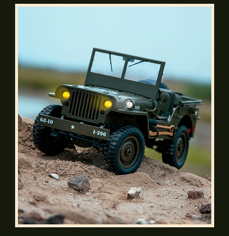 JJRC C8815 4WD RC Jeep 2.4G Off Road 50M Light Remote Controler Brushed ...
