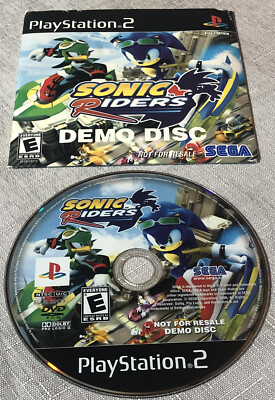 Playstation 2 PS2 Sonic Riders Demo Game disc + Original Slip Case ...
