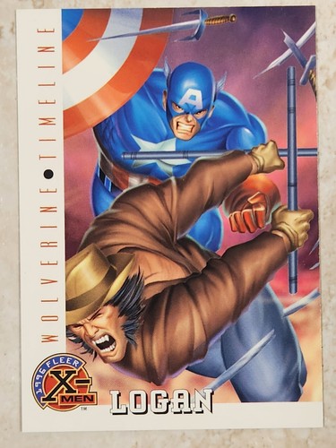 #80 LOGAN CAPTAIN AMERICA 1996 Fleer Marvel X-Men Walmart WOLVERINE ...